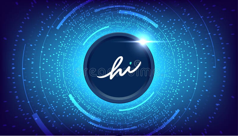 Hi Dollar HI Coin Cryptocurrency Concept Banner Background Stock Vector ...