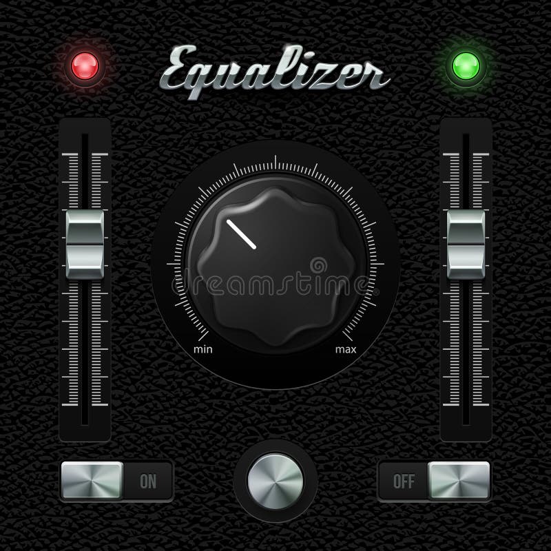Hi-End UI Analog Volume Equalizer Level Mixer, Volume Plastic Knob ...