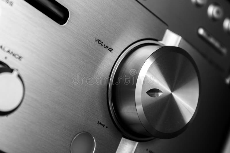 Hi-Fi Amplifier Volume Knob Stock Image - Image of maximum, adjust ...