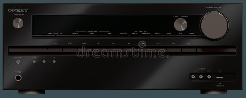 Hi-Fi AV Receiver stock photo. Illustration of background - 34216760