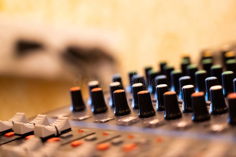 Hi-Fi System Console Control Panel Audio Equipment Close-up of Digital ...