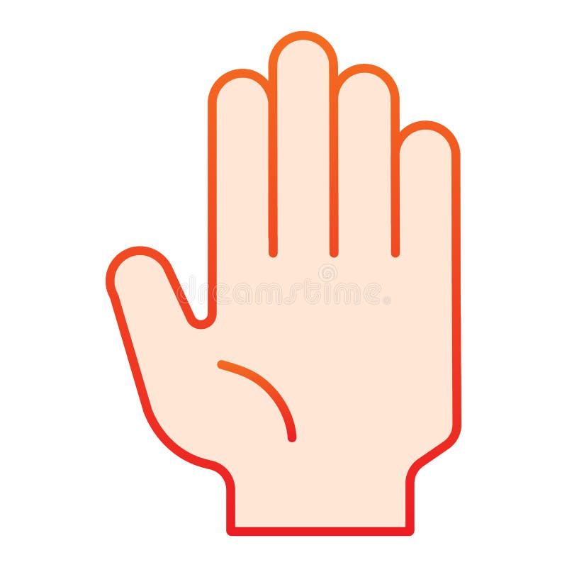Hi Five Gesture Line Icon. Stop Hand Vector Illustration Isolated on ...