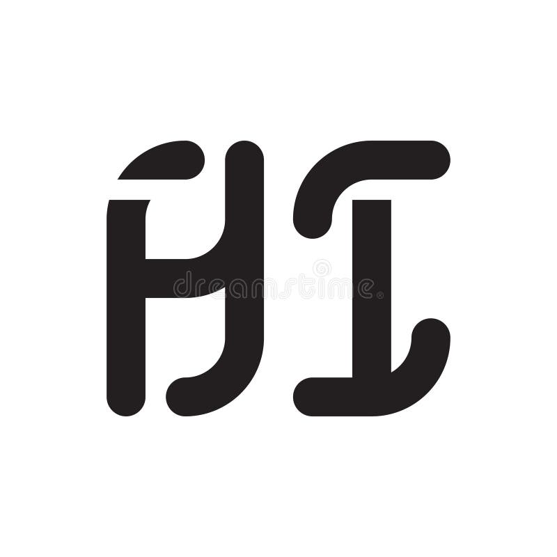 Hi Initial Letter Vector Logo Icon Stock Vector - Illustration of mark ...