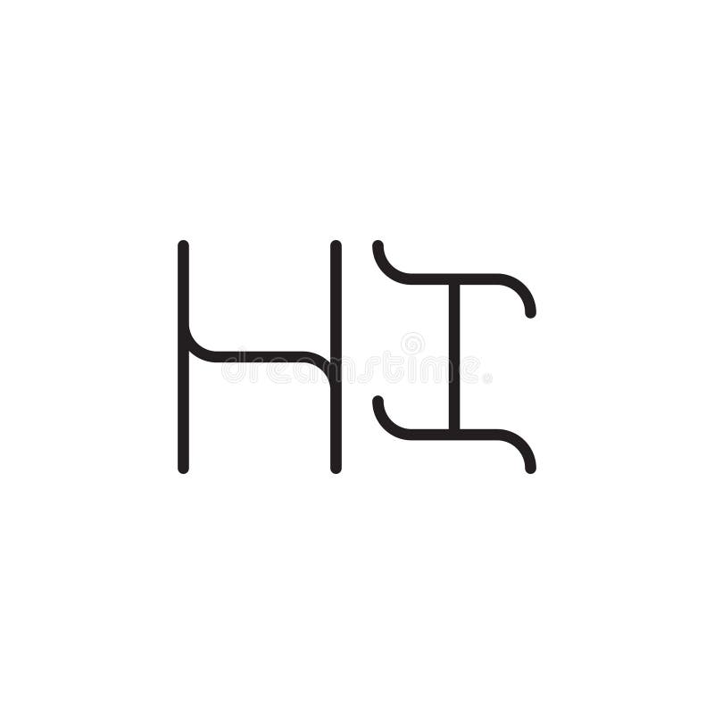 Hi Initial Letter Vector Logo Icon Stock Vector - Illustration of icon ...