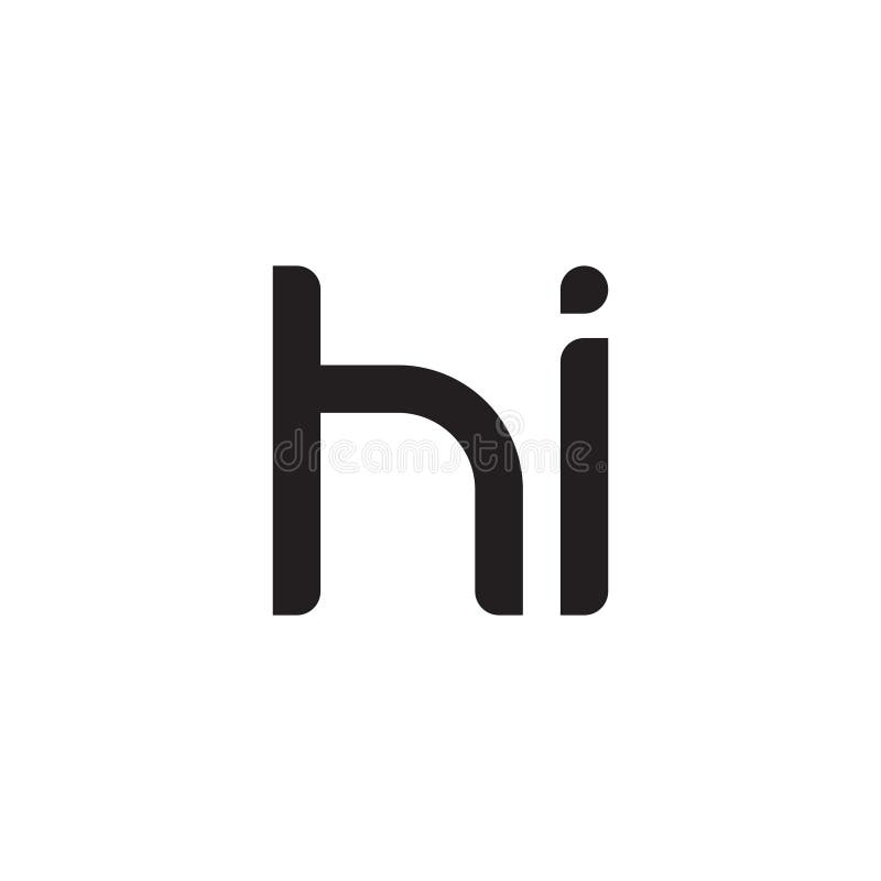 Hi Initial Letter Vector Logo Icon Stock Vector - Illustration of ...