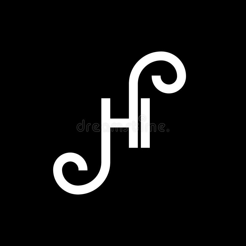 HI Letter Logo Design on Black Background. HI Creative Initials Letter ...