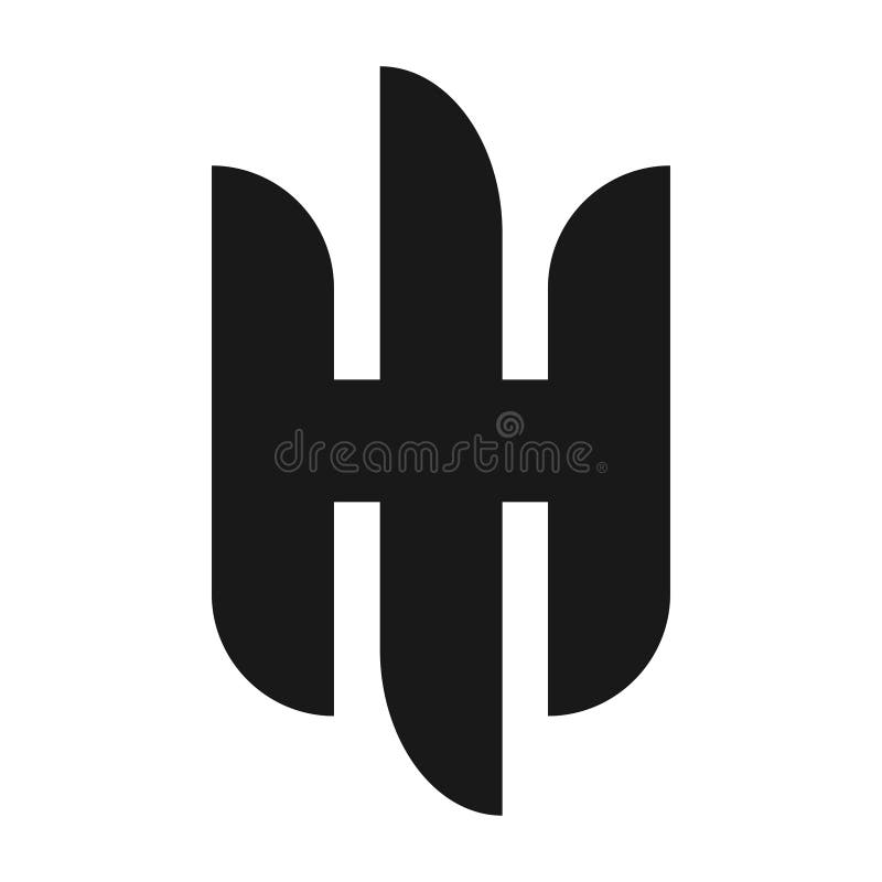 HI Letter Logo Design with Simple Style Stock Vector - Illustration of ...