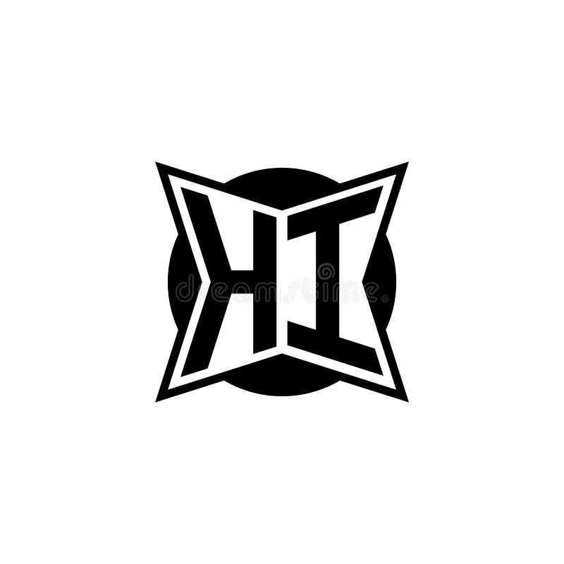 HI Logo Monogram Geometric Modern Design Stock Vector - Illustration of ...