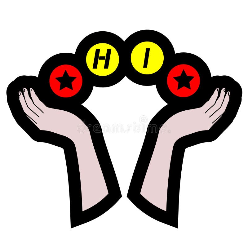 Hi message stock vector. Illustration of circular, design - 23532617