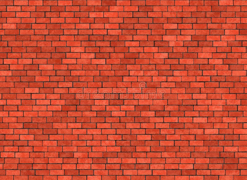 Hi-res Red Small Brick Wall Pattern Stock Illustration - Illustration ...