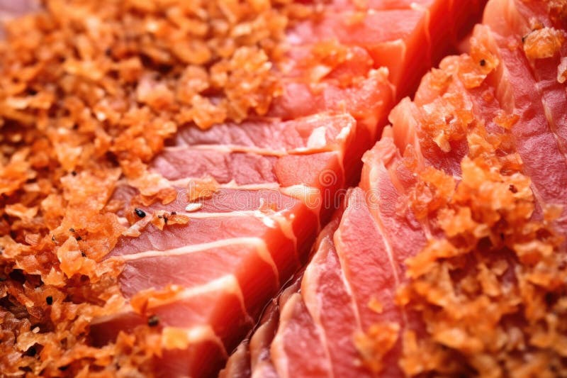 Hi-resolution Image of Flaky Texture on Tuna Steak Stock Illustration ...