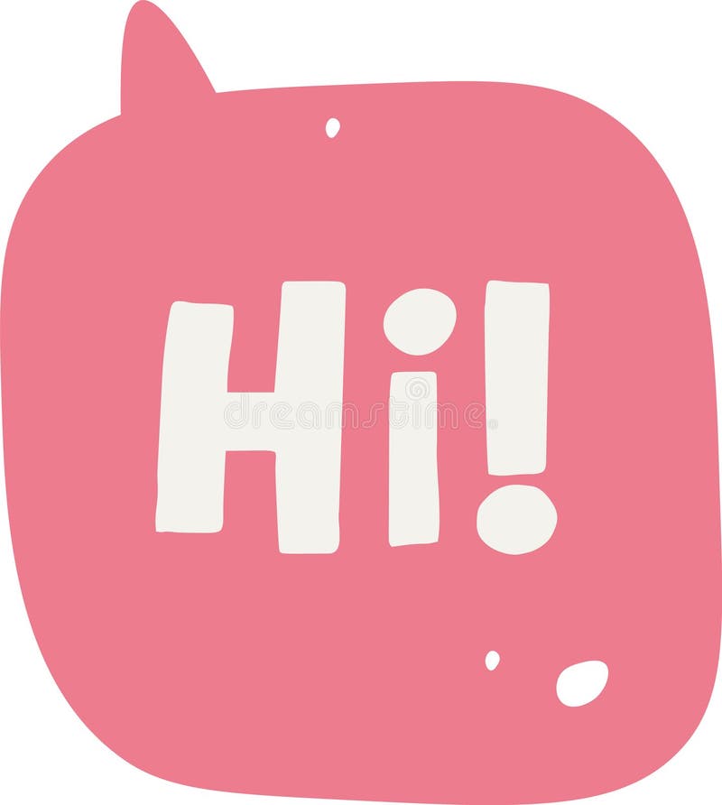 Hi Speech Bubble stock vector. Illustration of symbol - 290281764