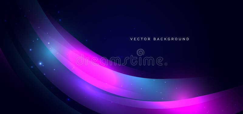 Hi-speed Blue Neon Pink Curve Rays on Dark Blue Background. Speed ...