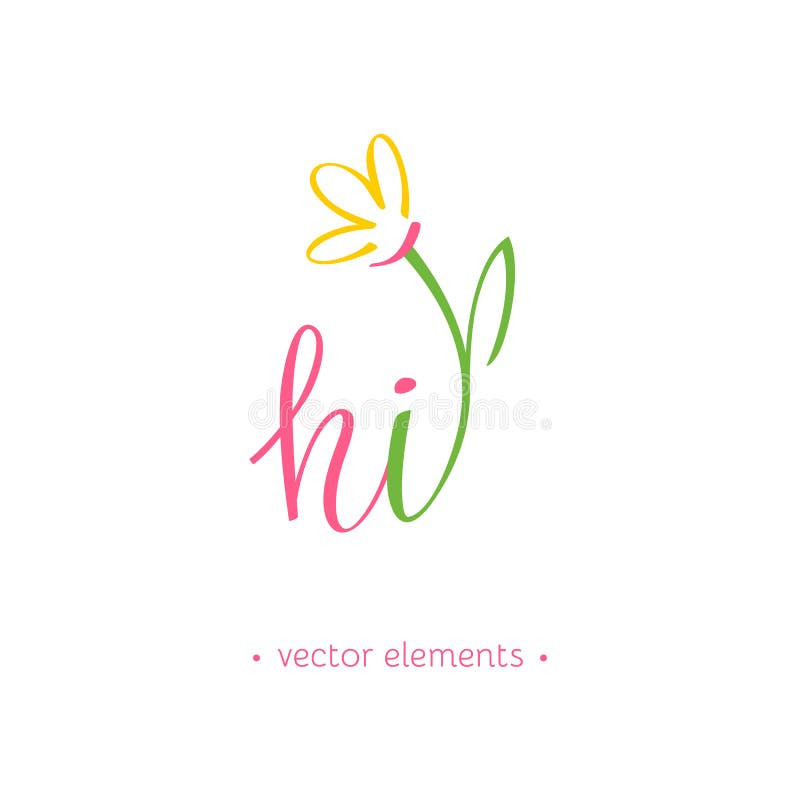 Hola Lettering. Translation from Spanish is Hello, Hi Stock Vector ...