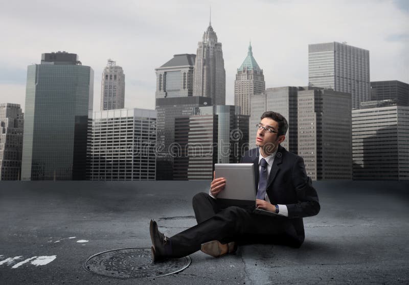 Hi-tech guy stock photo. Image of genius, young, computer - 24700382