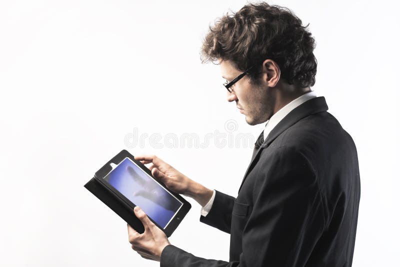 Hi-tech guy stock photo. Image of genius, young, computer - 24700382