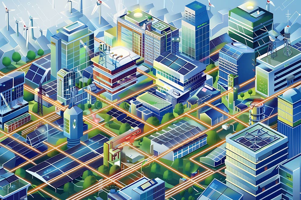 Hi-Tech Advanced Technology Based City Design for Next Generation Stock ...