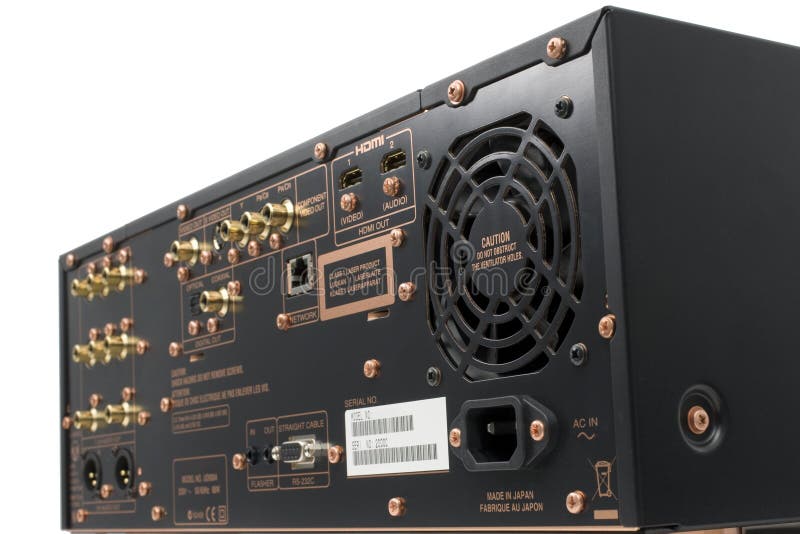 Hi-Tech AV Receiver S Connectors Stock Photo - Image of focus ...