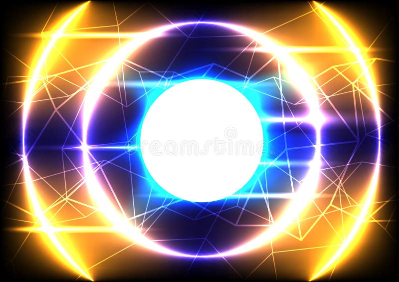 Hi-tech Background with Multi Color Sphere Stock Illustration ...