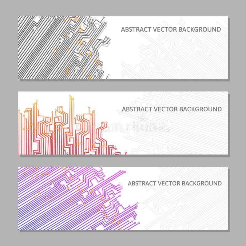 Tech banners stock vector. Illustration of background - 56587646