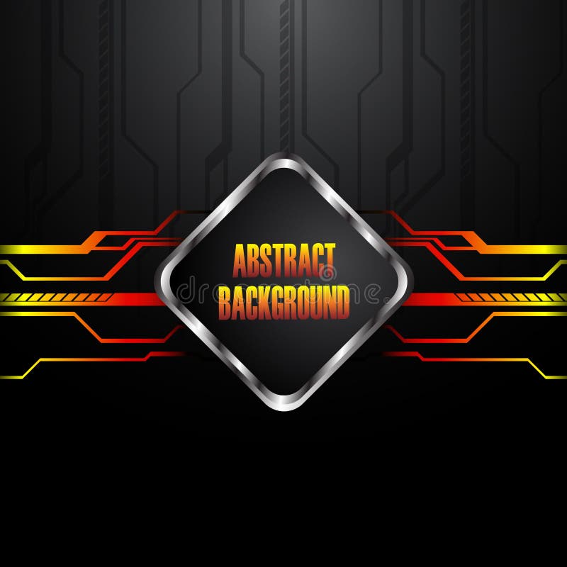 Tech Black Concept Corporate Vector Graphic Design Stock Vector ...