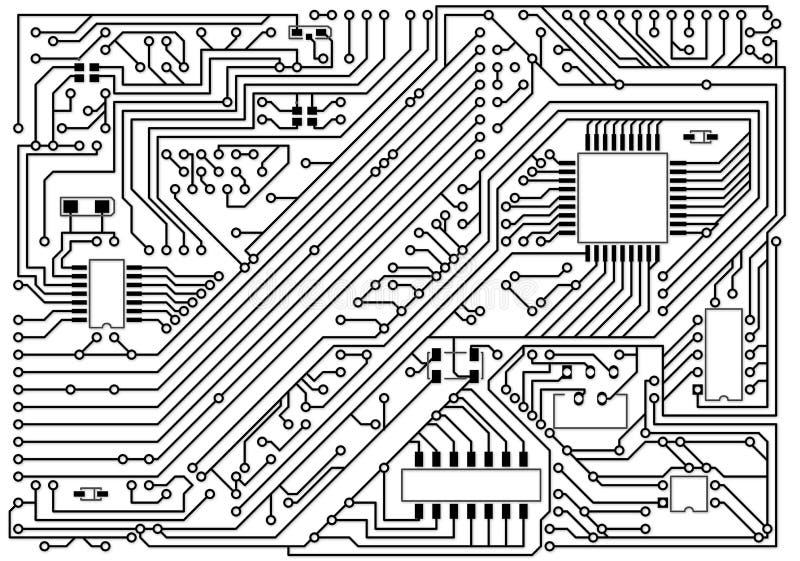 Hi-tech Vector Circuit Board Frame Stock Vector - Illustration of ...