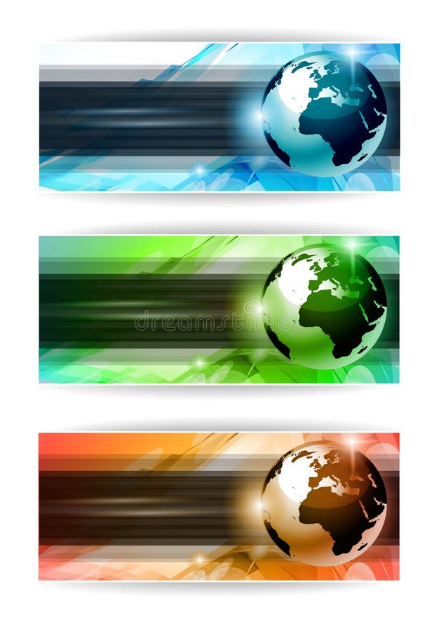 Hi Tech Business Card or Web Header Stock Vector - Illustration of ...