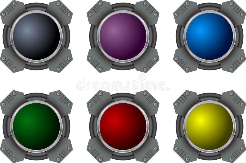 Web buttons stock vector. Illustration of ball, computer - 29911439