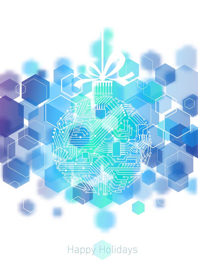 Hi-tech Christmas Background Stock Vector - Illustration of decoration ...