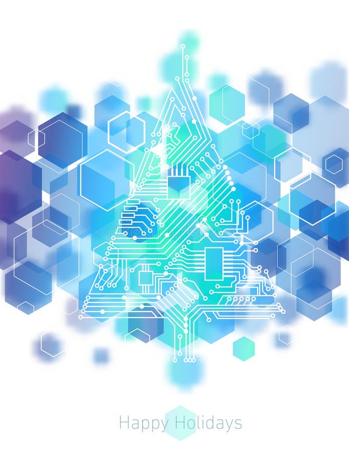 Hi-tech Christmas Background Stock Vector - Illustration of decoration ...