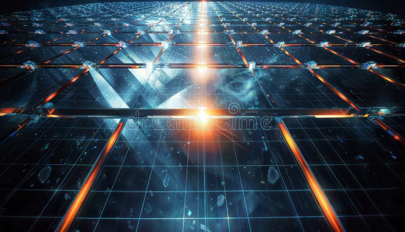 Hi-Tech Circuitry: 3D Rendering of Abstract Technology Concept ...