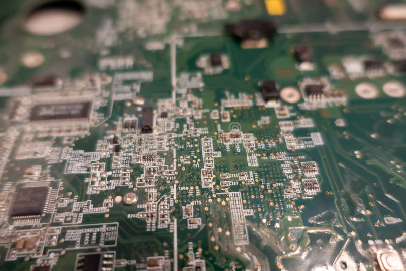 Hi Tech Close-up of Electronics Circuit Board or Motherboard Stock ...