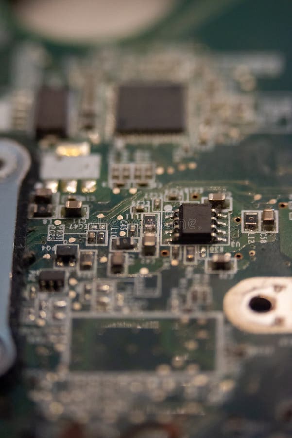 Hi Tech Close-up of Electronics Circuit Board or Motherboard Stock ...