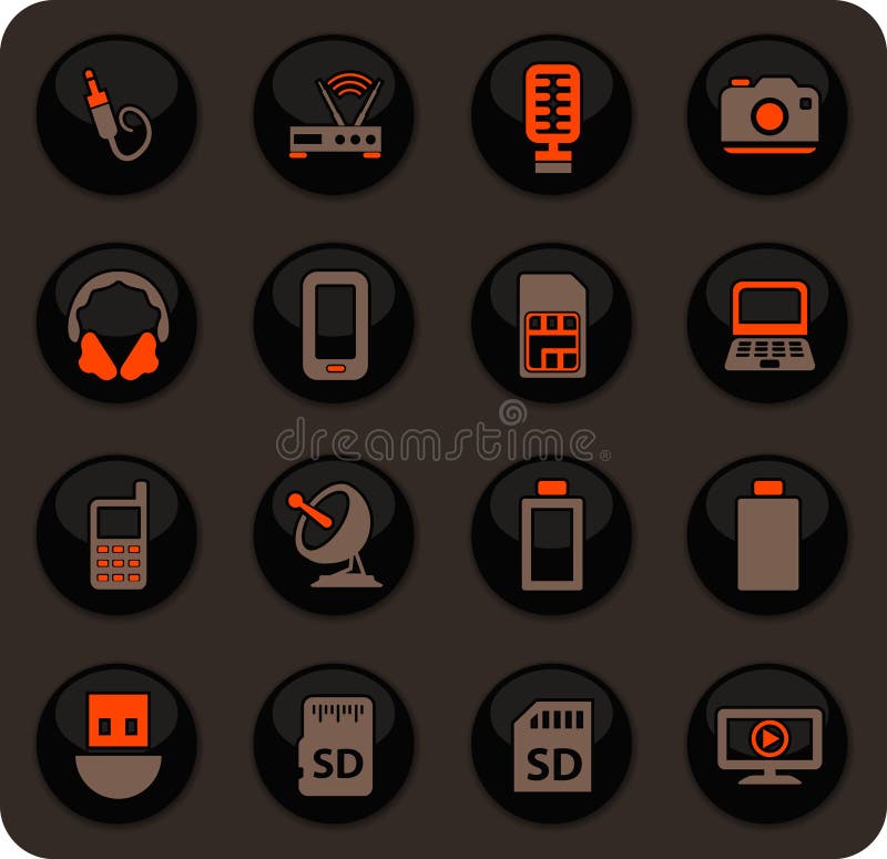 Hi tech icons set stock vector. Illustration of document - 142570606 Hi tech icons set stock vector. Illustration of document - 142570606