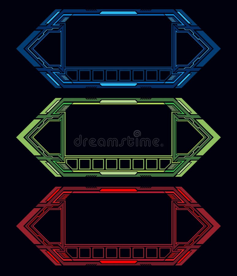 Hi tech colorful frame stock vector. Illustration of colors - 258369538