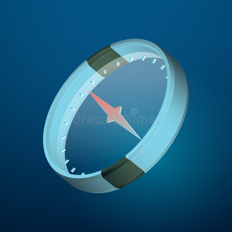 Hi-tech Compass Vector Illustration Stock Vector - Illustration of ...