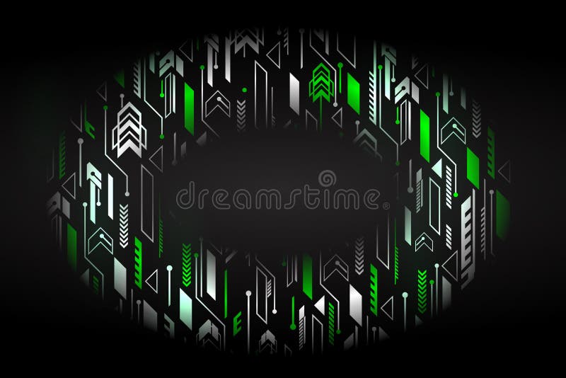 Hi-tech Computer Concept. Futuristic Illustration of Colorful Light ...