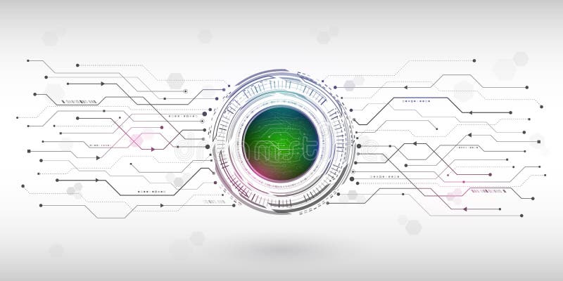 Hi-tech Computer Technology on the Grey Background. Abstract Stock ...