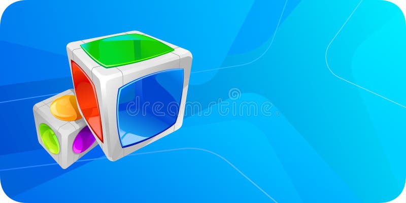 Hi-tech cube stock vector. Illustration of tech, business - 10108157