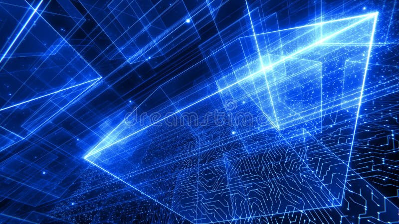 Digital Technology Radio Wave Animation on Black Background Stock Video ...