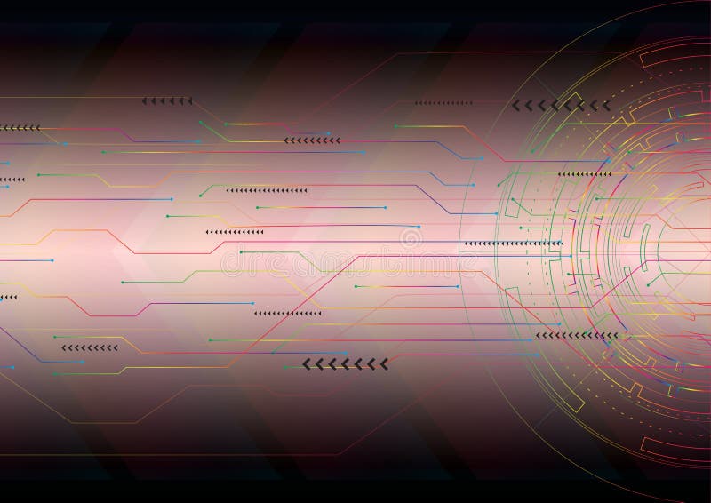 Hi-tech Digital Technology Background. Futuristic High Computer ...