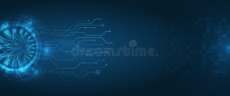 Hi-tech Digital Technology Concept. Illustration of High Computer ...