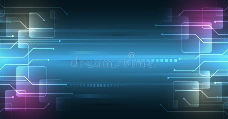 Hi-tech Digital Technology Concept. Illustration of High Computer ...