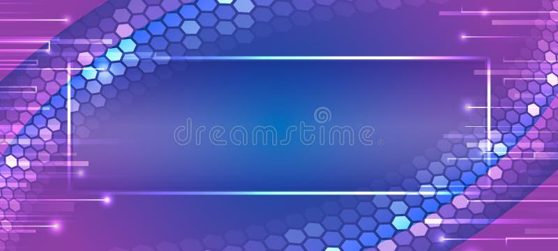 Hi-tech Digital Technology and Engineering Concept. Wide Sci Fi ...