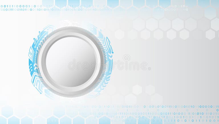 Hi-tech Digital Technology and Engineering Concept. Wide Sci Fi Template with Polygons and ...