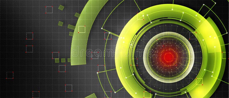 Hi-tech Digital Technology and Engineering Theme Stock Illustration ...