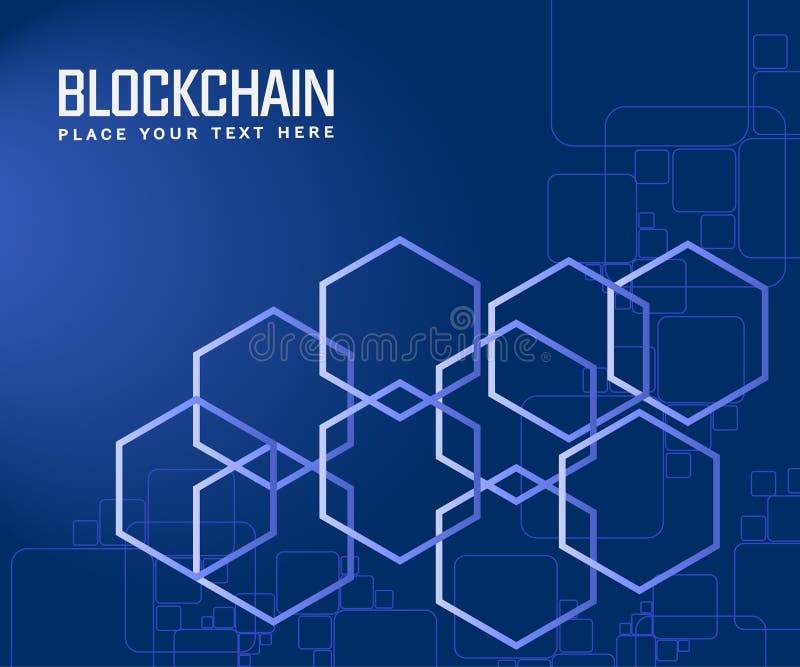 Hi-tech Digital Technology Geometric Hexagon Pattern Shape on Blue ...