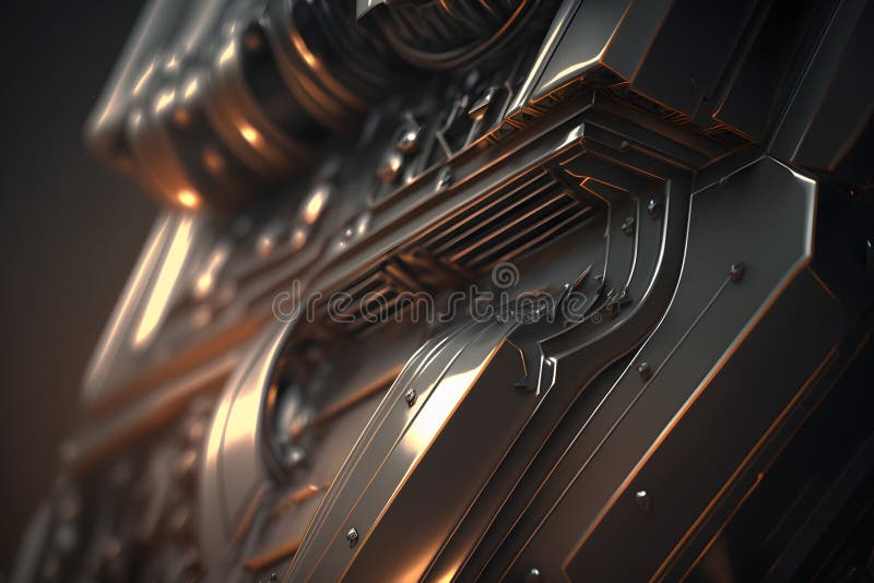 Hi-tech Digital Technology Industry and Engineering. Steel Panels of ...