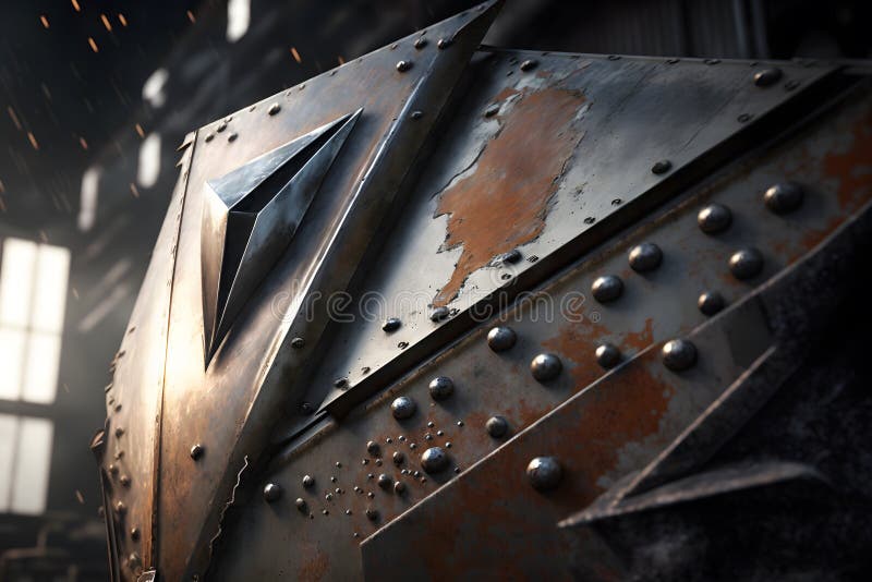 Hi-tech Digital Technology Industry and Engineering. Steel Panels of ...