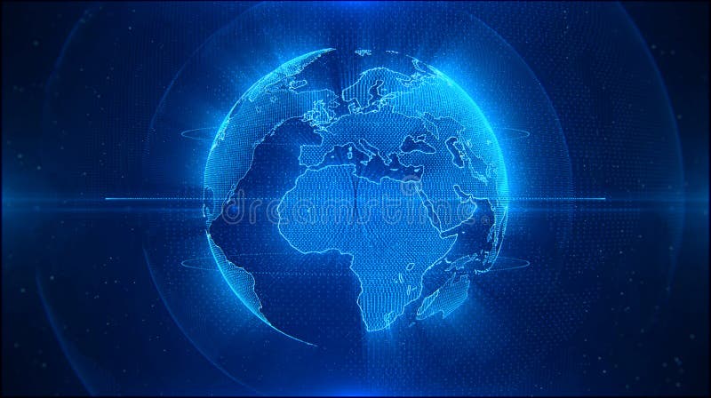 Hi Tech Earth stock illustration. Illustration of future - 120577345